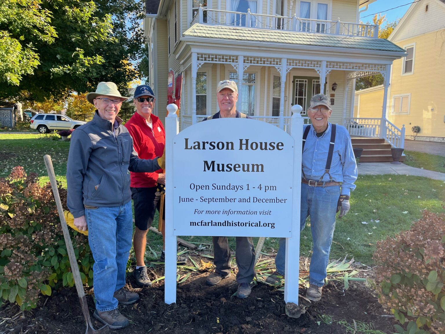 2025 New sign for the Larson House Museum - McFarland Historical Society